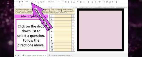 PIXEL ART (TC): Writing Slope-Intercept Form From the Standard Form