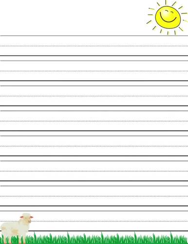 Barnyard Farm Writing Lined Paper - 3 Levels of Spacing - Horses ...