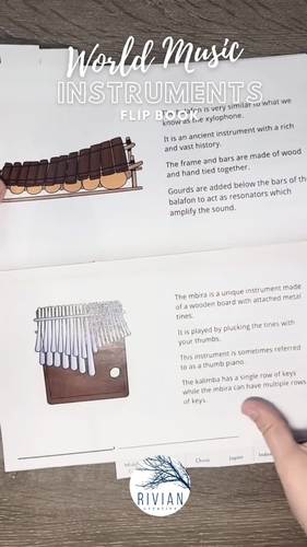 Instruments of World Music Cultures Flipbook by Rivian Creative | TpT