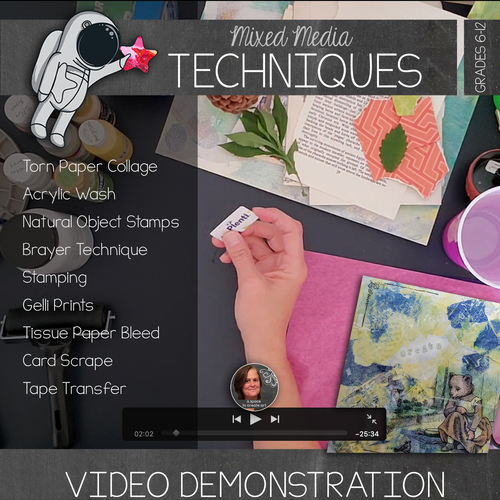 Mixed Media Techniques Demonstration Video by A Space to Create Art