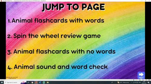 Animal Vocabulary Flashcards- ESL Learning, PowerPoint and PDF | TPT