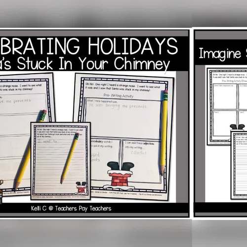 Christmas Writing Prompt Santa's Stuck In the Chimney by Kelli C