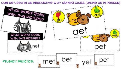 SHORT E Word Family Slides in PowerPoint and Google Slides l SOR ...