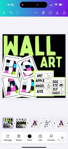 Alphabet A-Z Wall Art with Sight Words | 104 Vocabulary Cards for ...