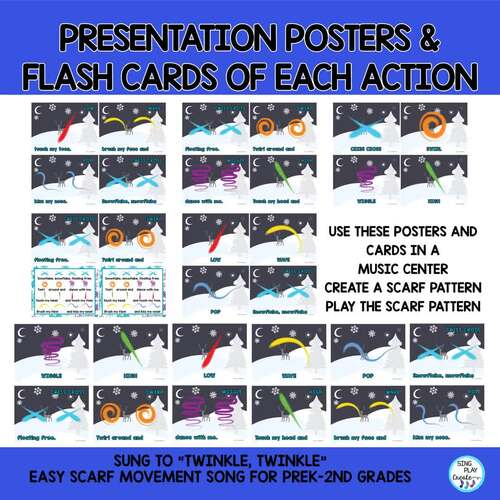 Scarf Movement Song “Snowflake, Snowflake” PreK-2nd Grade Scarf Activity