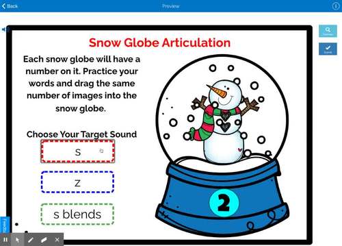 Boom™ Cards Snow Globe Digital Articulation for Th, L & L Blends