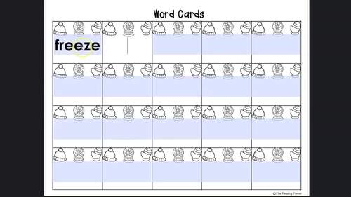 EDITABLE Spelling and Sight Word PARTNER GAMES for JANUARY | TPT