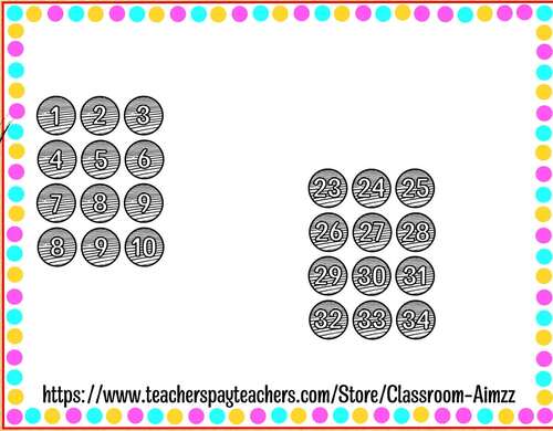 Black and White Number Labels, Printable Number Labels, Lockers Numbers