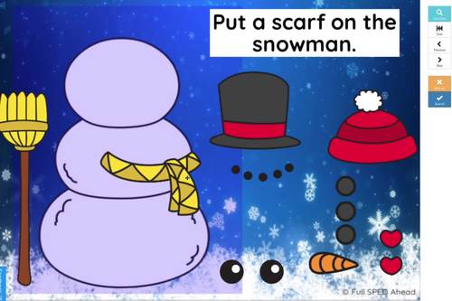 Make a Snowman Winter Follow Directions Boom™ Cards Activity | TPT
