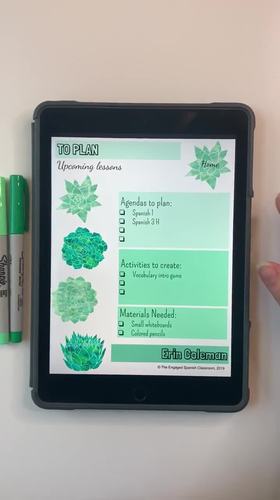Editable Teacher Hub | Digital Portfolio by The Engaged Spanish Classroom