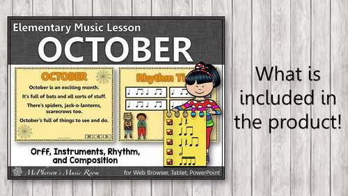 Fall Music Lesson | October: Orff, Rhythm, Composition, Form & Instruments