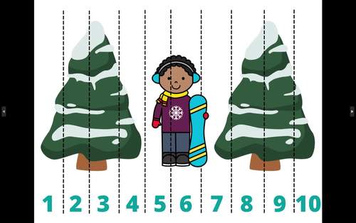 Winter Number Puzzles for Prek & K to Solve Puzzles & Practice Counting ...