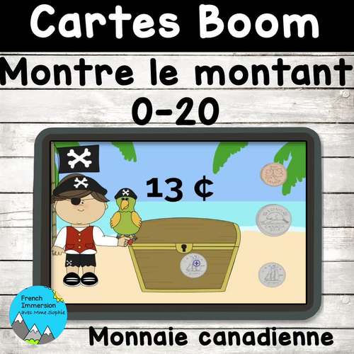 Monnaie canadienne montre la somme 0 à 20 Boom show the amount CAD money
