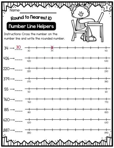 3 digit Rounding Number to the Nearest 10 and 100 Practice Worksheet