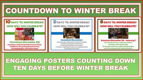 Holiday Countdown Posters Featuring Worldwide Winter Celebrations