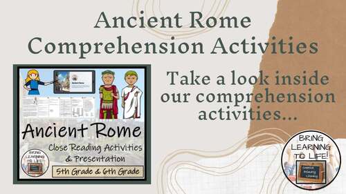 Ancient Rome Close Reading Passage & Comprehension Activities | 5th–6th ...