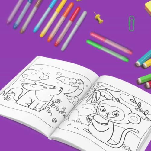 coloring book for little kids, preschool coloring pages, digital download