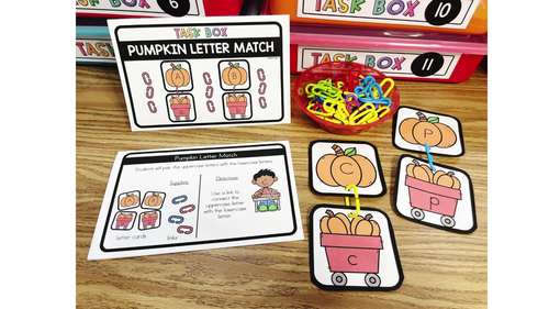 Pumpkin Letter Morning Tub | Fall Center | October Morning Work | TPT