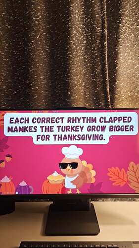 Thanksgiving Rhythm Game "Feed the Turkey" Elementary Music Activity