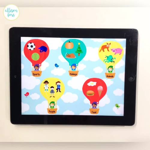 NO PRINT Category Sort - Categories Speech Therapy Activities Digital ...