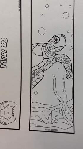 4 Printable Turtle Coloring Bookmarks | World Turtle Day | Motivational ...
