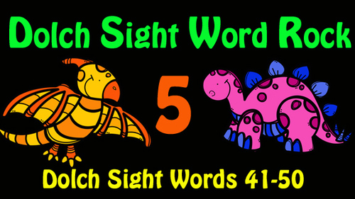 Dolch Sight Word Rock 5 Video (Dolch Sight Words 41-50) by MrHKindergarten