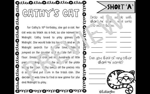 Short 'A' Reading Passage and Activities | Printable and Digital