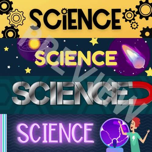 Animated science Google Classroom headers banners for middle & high ...