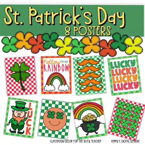 8 St. Patrick’s Day Posters | 8x10 Inches by KerrySDigitalDesigns