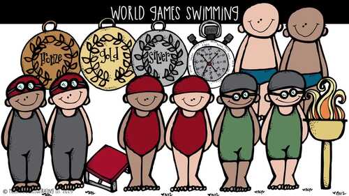 World Games clip art, Swimming clip art, Sports clip art COMBO PACK