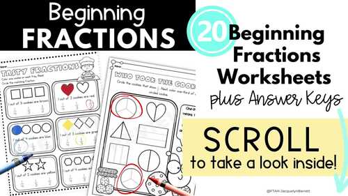 Simple Fraction Worksheets | Identifying Fractions | Beginning Fractions