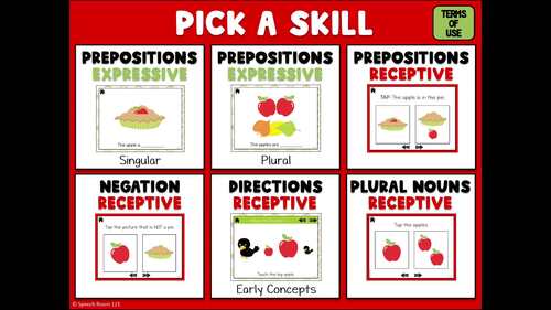 Apple Early Language Pack No Print - No Prep Fall Speech | TPT