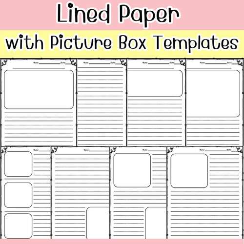 Writing Paper with Picture Boxes | Creative Writing Templates for Kids ...