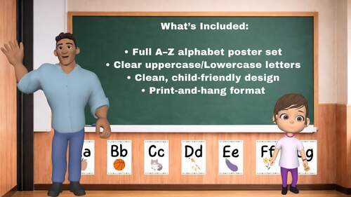 Alphabet Wall Posters A–Z | Printable Classroom ABC Decor | Bella & Leo