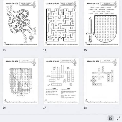 Armor of God Printable Activity Bundle - Kids Bible Study, Coloring ...