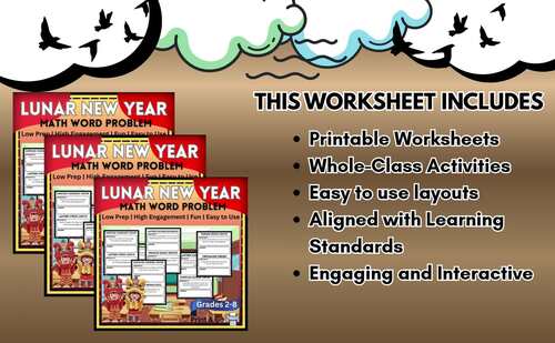 Lunar New Year Math Centers & Word Problems | Grades 2–8 | 40 Festival ...