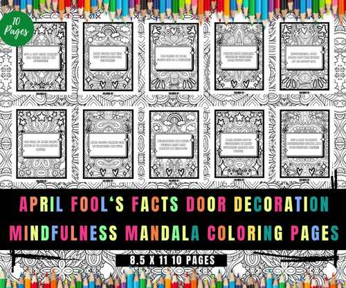 April Fool's Day Facts, Door Decorations Saying, Printable Coloring Pages