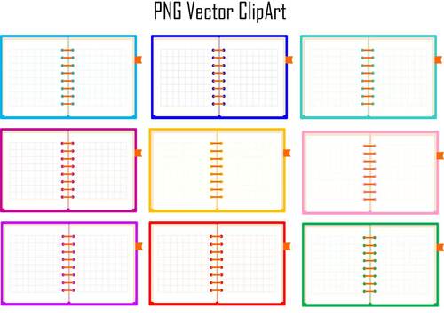 Notebook Text Frame Vector Clipart, Notebook Clipart, Text Box Clipart
