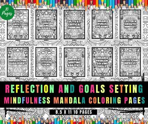 Reflection And Goal Setting Activity, Mandala Coloring Pages For Kids