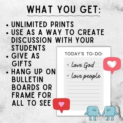 To Do List Print for Teachers and Students | Christian Classroom Art ...