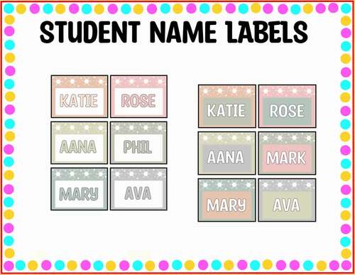 Boho Neutral Winter Student Name Labels, Classroom Labels, Snowflakes ...