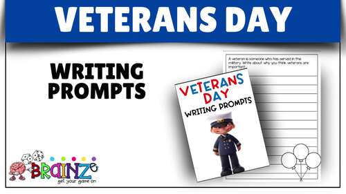Veterans Day Writing Prompts | Editable Reflection & Gratitude Activities