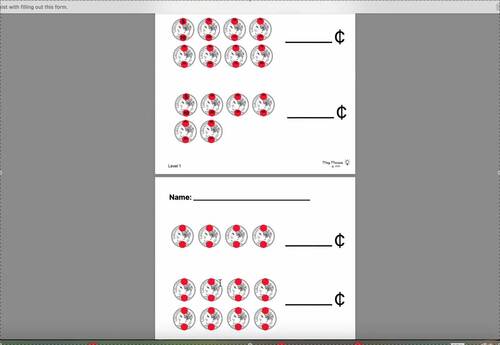No Prep Adapted Money Worksheets Set 1 by Meg Marino | TPT