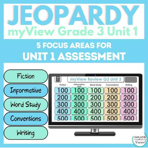 myView Grade 3 Unit 1 Jeopardy Game Assessment Prep Google Slides ...