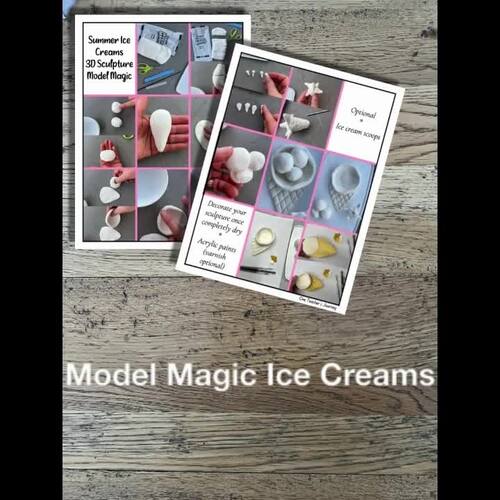Model Magic Ice Cream Sculpture | No-Kiln Clay Project | 3D Art Lesson ...