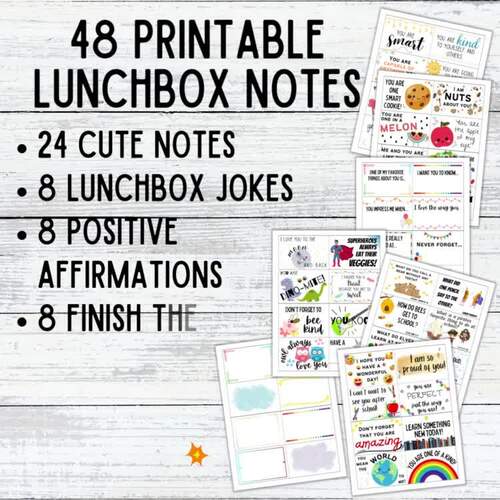 Lunchbox Notes | Test Motivation Notes | Encouraging Desk Notes | Jokes ...