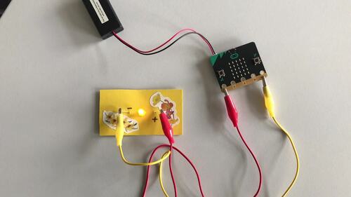 Microbit light show project with external LED crocodile clips and ...