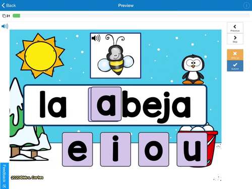 BOOM CARDS- Sonidos Iniciales Las vocales by mrscortes | TpT