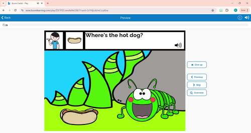 Feed the Caterpillar. Interactive Language Activity | TPT