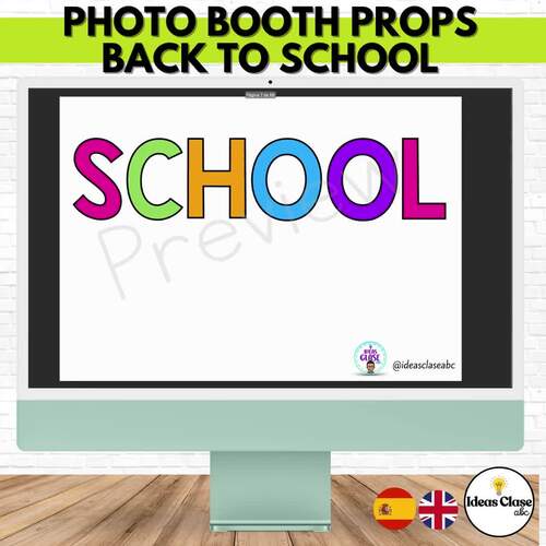 Printable Photo Booth Props, Meet the Teacher & Open House English and ...